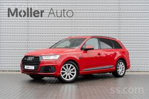Red Audi Q7 2018 in Riga, with an engine capacity of 4.00 L and mileage of 85 thousand km for 45000 €, photo  on AUTOMOTO.COM.LV