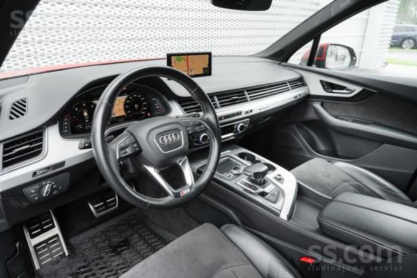 Red Audi Q7 2018 in Riga, with an engine capacity of 4.00 L and mileage of 85 thousand km for 45000 €, photo 11 on AUTOMOTO.COM.LV