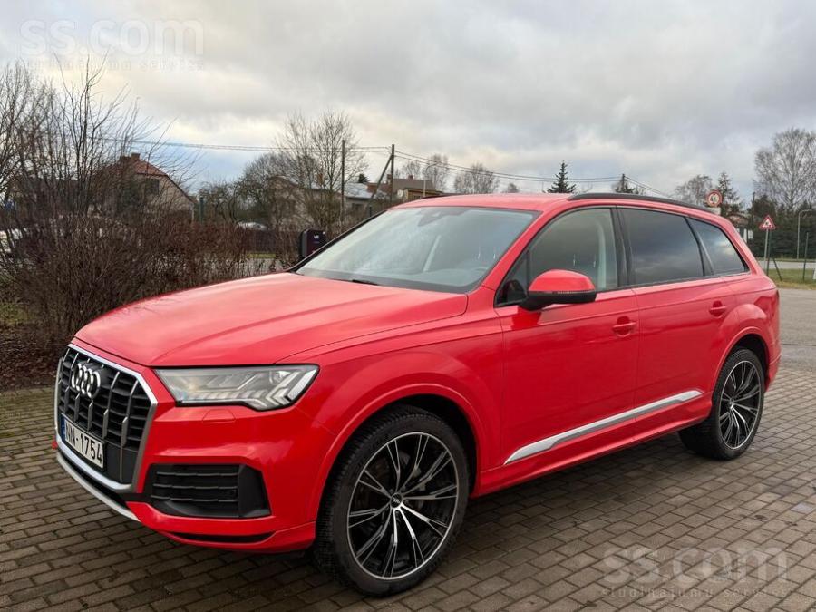 Sarkans Audi Q7 2023 Rīga, ar dzinēja tilpumu 3.00 L un nobraukumu 48 tūkst. km par 48500 €, foto 1 vietnē AUTOMOTO.COM.LV