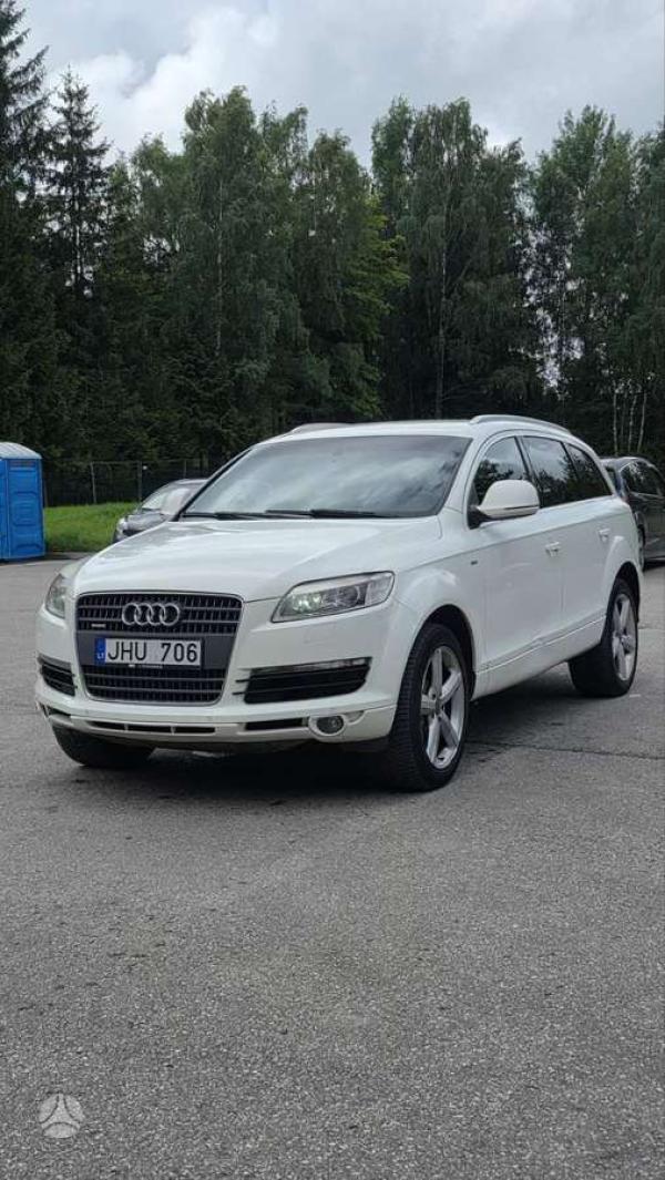 Balts Audi Q7 2007 Viļņa, ar dzinēja tilpumu 4.10 L un nobraukumu 343 tūkst. km par 6300 €, foto 1 vietnē AUTOMOTO.COM.LV