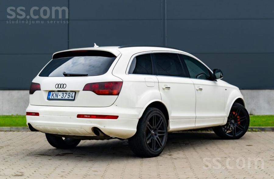 Balts Audi Q7 2008 Rīga, ar dzinēja tilpumu 3.00 L un nobraukumu 375 tūkst. km par 9990 €, foto 7 vietnē AUTOMOTO.COM.LV