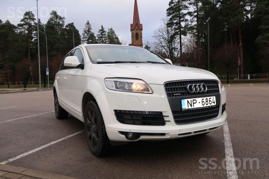 White Audi Q7 2009 in Ogre, with an engine capacity of 3.00 L and mileage of 355 thousand km for 8220 €, photo 1 on AUTOMOTO.COM.LV