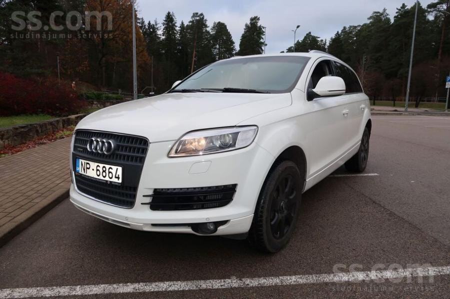 White Audi Q7 2009 in Ogre, with an engine capacity of 3.00 L and mileage of 355 thousand km for 8220 €, photo 6 on AUTOMOTO.COM.LV