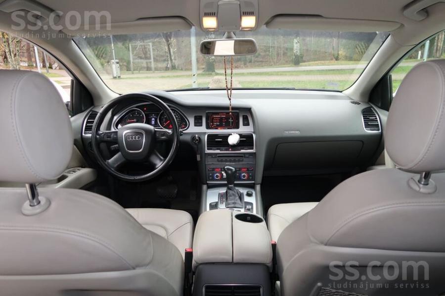 White Audi Q7 2009 in Ogre, with an engine capacity of 3.00 L and mileage of 355 thousand km for 8220 €, photo 8 on AUTOMOTO.COM.LV