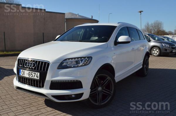 White Audi Q7 2010 in Ventspils, with an engine capacity of 3.00 L and mileage of 299 thousand km for 12000 €, photo 1 on AUTOMOTO.COM.LV