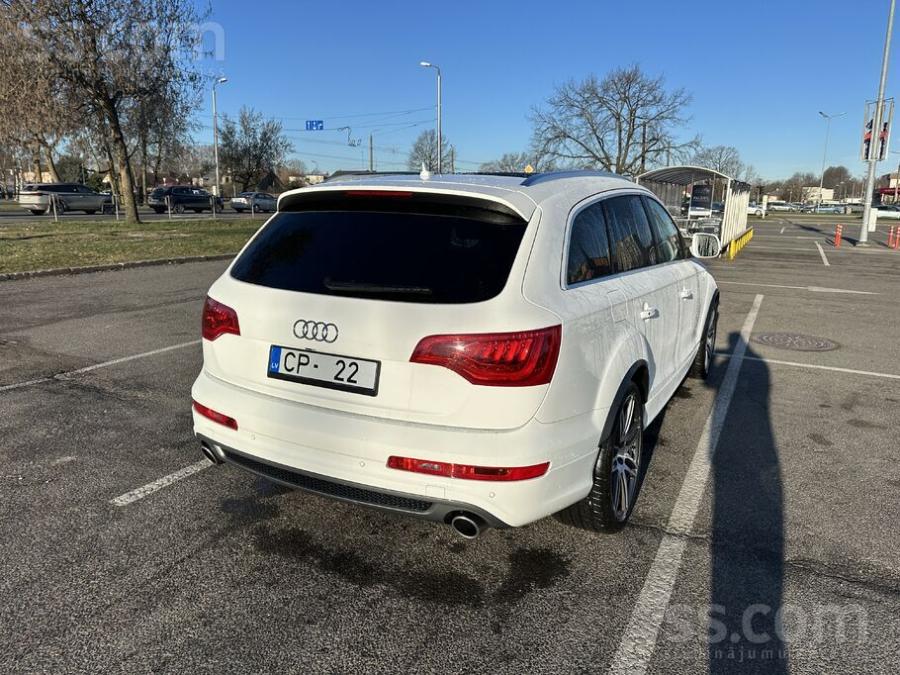 White Audi Q7 2011 in Riga, with an engine capacity of 4.20 L and mileage of 186 thousand km for 15900 €, photo 5 on AUTOMOTO.COM.LV