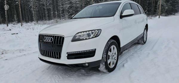 White Audi Q7 2011 in Ukmerge, with an engine capacity of 3.00 L and mileage of 261 thousand km for 10200 €, photo 3 on AUTOMOTO.COM.LV