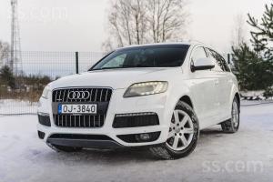 White Audi Q7 2011 in Riga, with an engine capacity of 3.00 L and mileage of 311 thousand km for 15690 €, photo  on AUTOMOTO.COM.LV