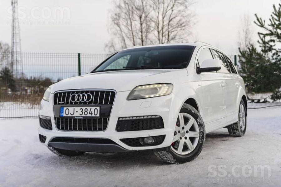 Balts Audi Q7 2011 Rīga, ar dzinēja tilpumu 3.00 L un nobraukumu 311 tūkst. km par 15690 €, foto 1 vietnē AUTOMOTO.COM.LV
