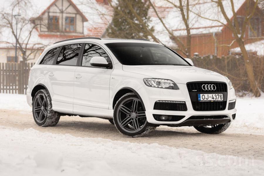 White Audi Q7 2011 in Jelgava, with an engine capacity of 3.00 L and mileage of 287 thousand km for 13500 €, photo 2 on AUTOMOTO.COM.LV