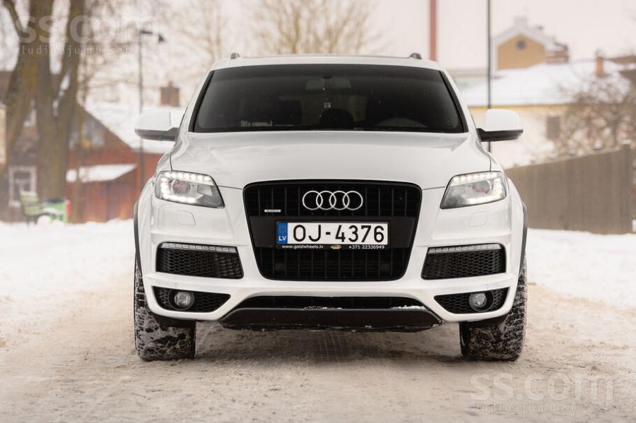 White Audi Q7 2011 in Jelgava, with an engine capacity of 3.00 L and mileage of 287 thousand km for 13500 €, photo 3 on AUTOMOTO.COM.LV