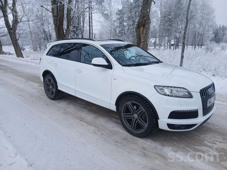 White Audi Q7 2011 in Valka, with an engine capacity of 3.00 L and mileage of 423 thousand km for 14000 €, photo 2 on AUTOMOTO.COM.LV