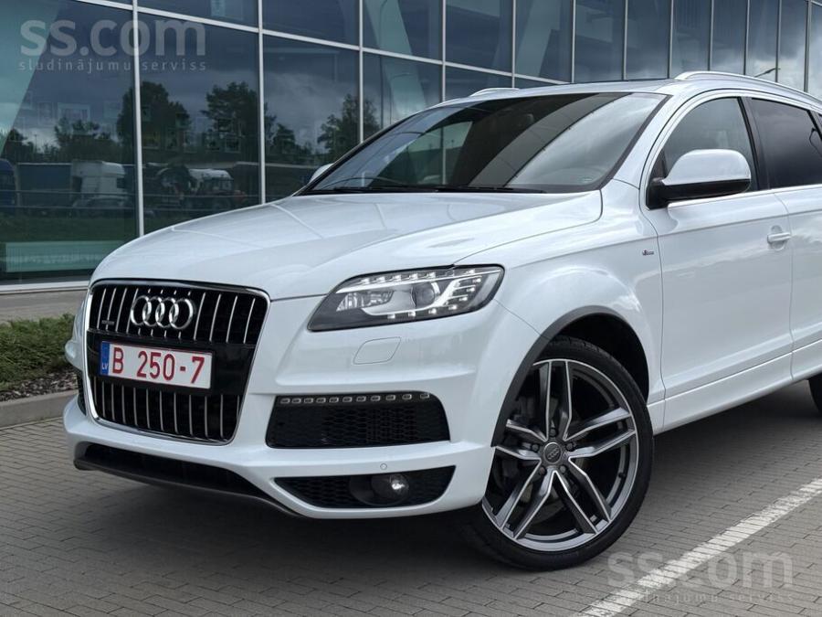 White Audi Q7 2012 in Rezekne, with an engine capacity of 3.00 L and mileage of 268 thousand km for 13990 €, photo 4 on AUTOMOTO.COM.LV