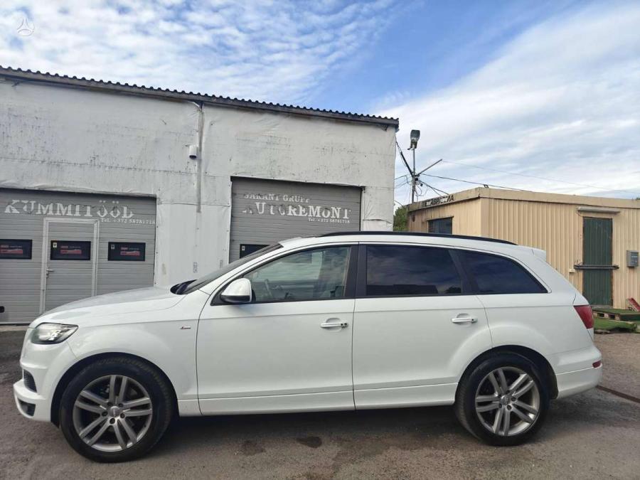 White Audi Q7 2013 in Vilnius, with an engine capacity of 2.97 L and mileage of 306 thousand km for 12400 €, photo 8 on AUTOMOTO.COM.LV
