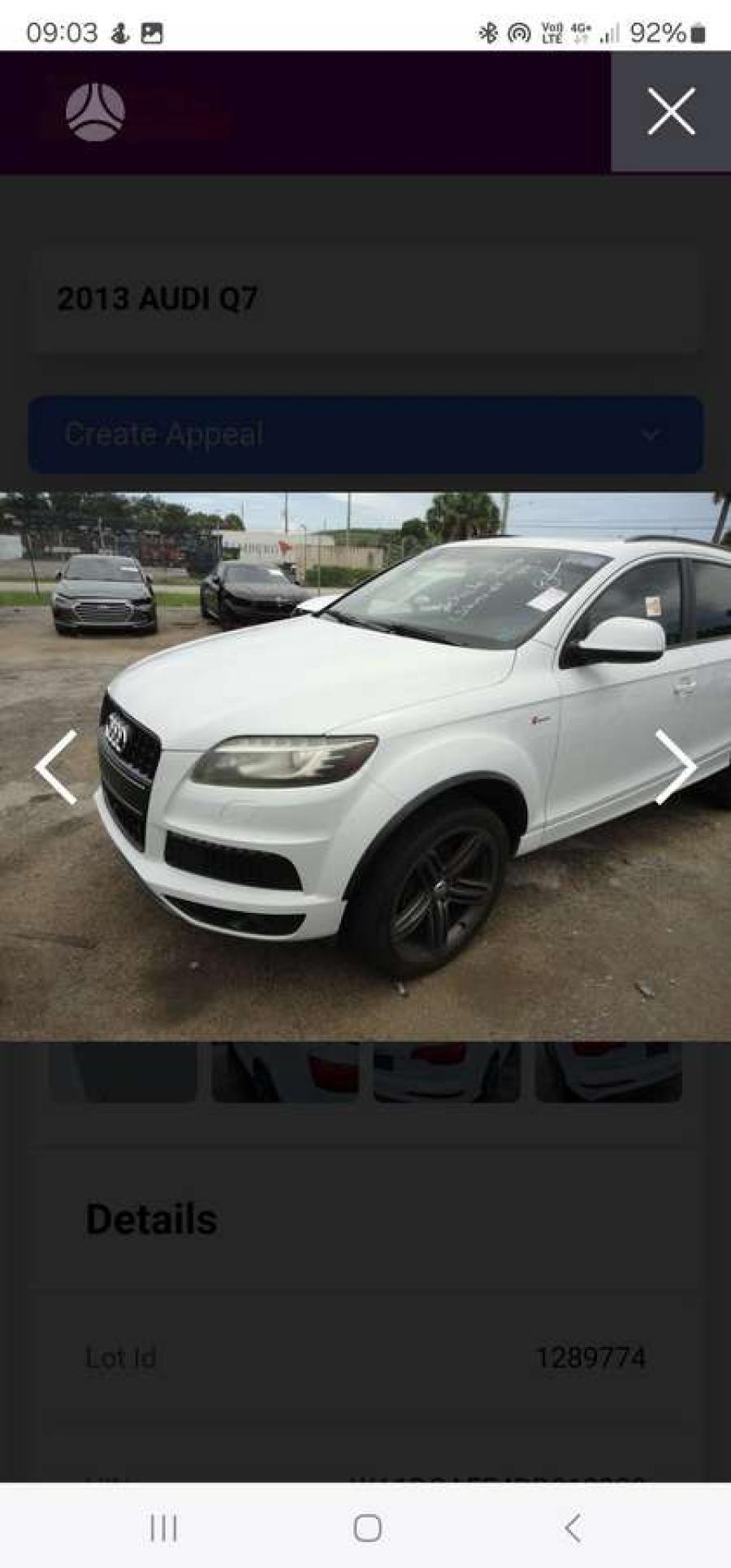 White Audi Q7 2013 in Vilnius, with an engine capacity of 3.00 L and mileage of 257 thousand km for 8350 €, photo 30 on AUTOMOTO.COM.LV