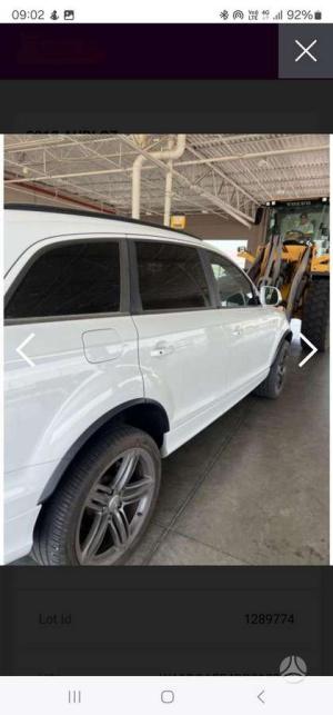 White Audi Q7 2013 in Vilnius, with an engine capacity of 3.00 L and mileage of 257 thousand km for 8350 €, photo 31 on AUTOMOTO.COM.LV
