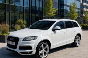 White Audi Q7 2013 in Vilnius, with an engine capacity of 3.00 L and mileage of 178 thousand km for 12950 €, photo  on AUTOMOTO.COM.LV