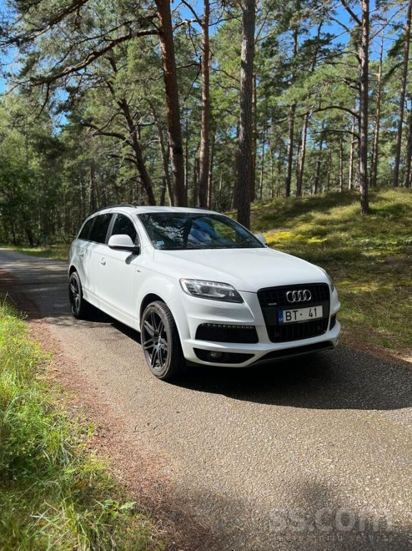 White Audi Q7 2014 in Limbazi, with an engine capacity of 3.00 L and mileage of 286 thousand km for 16350 €, photo 3 on AUTOMOTO.COM.LV