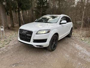 White Audi Q7 2014 in Vilnius, with an engine capacity of 3.00 L and mileage of 235 thousand km for 7300 €, photo  on AUTOMOTO.COM.LV