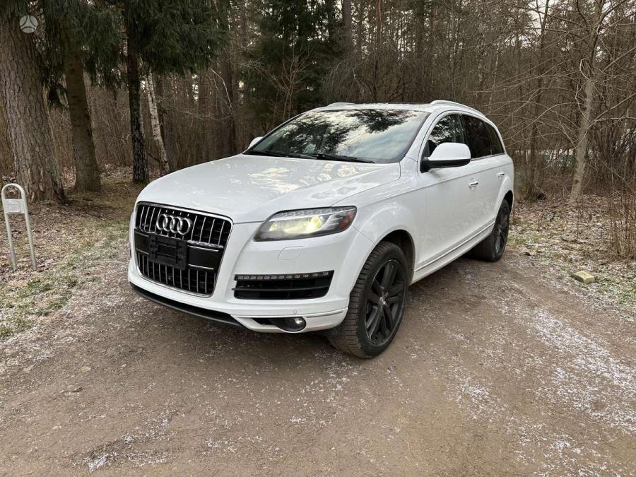 White Audi Q7 2014 in Vilnius, with an engine capacity of 3.00 L and mileage of 235 thousand km for 7300 €, photo 1 on AUTOMOTO.COM.LV