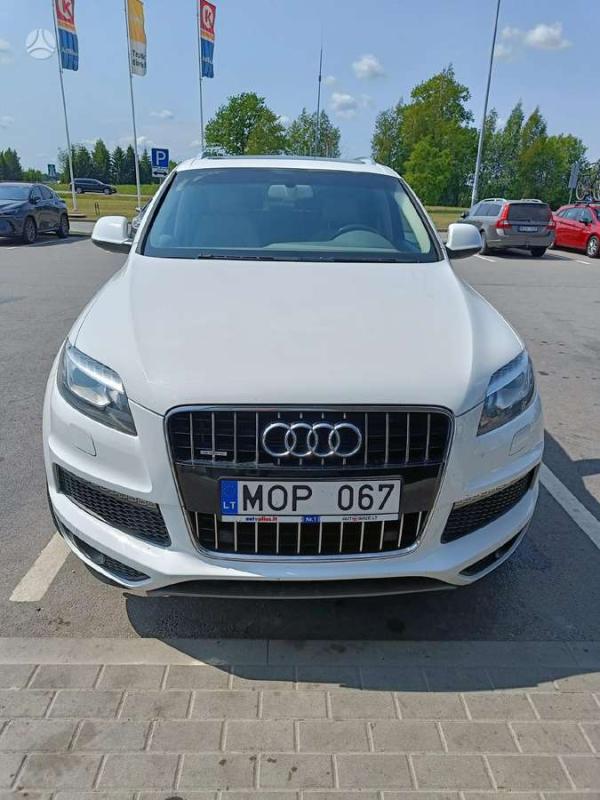 White Audi Q7 2014 in Klaipeda, with an engine capacity of 3.00 L and mileage of 138 thousand km for 10500 €, photo 5 on AUTOMOTO.COM.LV