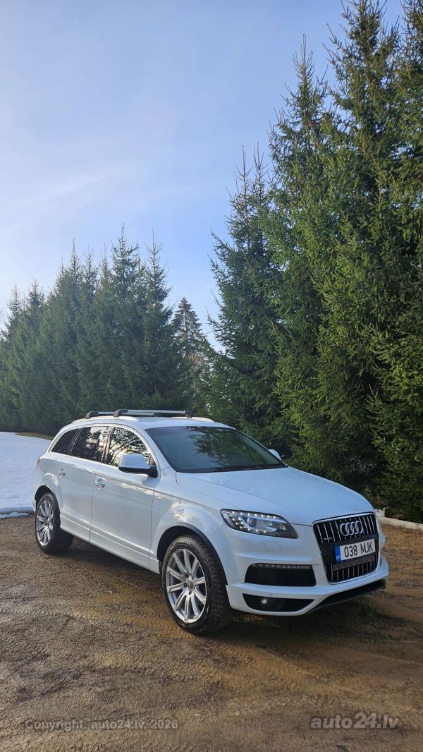 White Audi Q7 2014 in Voru, with an engine capacity of 3.00 L and mileage of 375 thousand km for 15800 €, photo 2 on AUTOMOTO.COM.LV