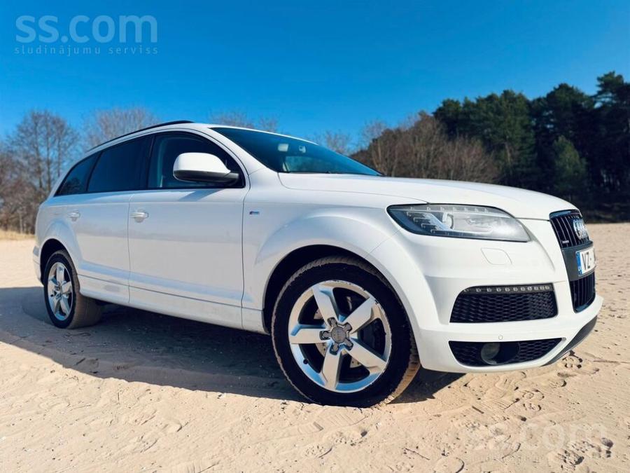 White Audi Q7 2014 in Riga, with an engine capacity of 3.00 L and mileage of 186 thousand km for 16000 €, photo 3 on AUTOMOTO.COM.LV