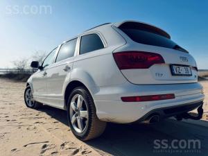 White Audi Q7 2014 in Riga, with an engine capacity of 3.00 L and mileage of 186 thousand km for 16000 €, photo 6 on AUTOMOTO.COM.LV
