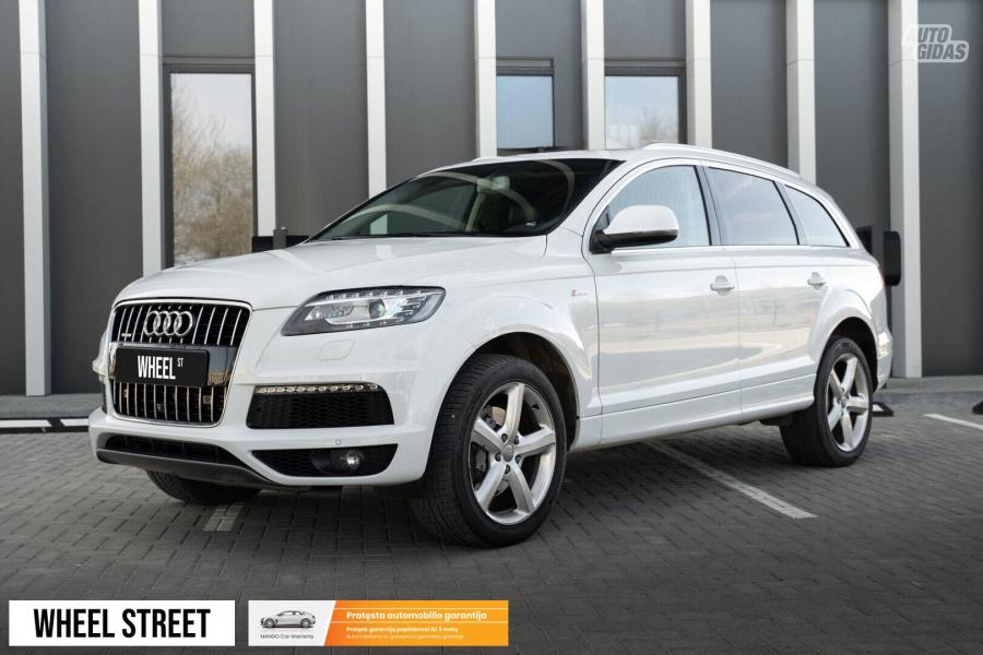 White Audi Q7 2015 in Vilnius, with an engine capacity of 3.00 L and mileage of 87 thousand km for 17500 €, photo 1 on AUTOMOTO.COM.LV