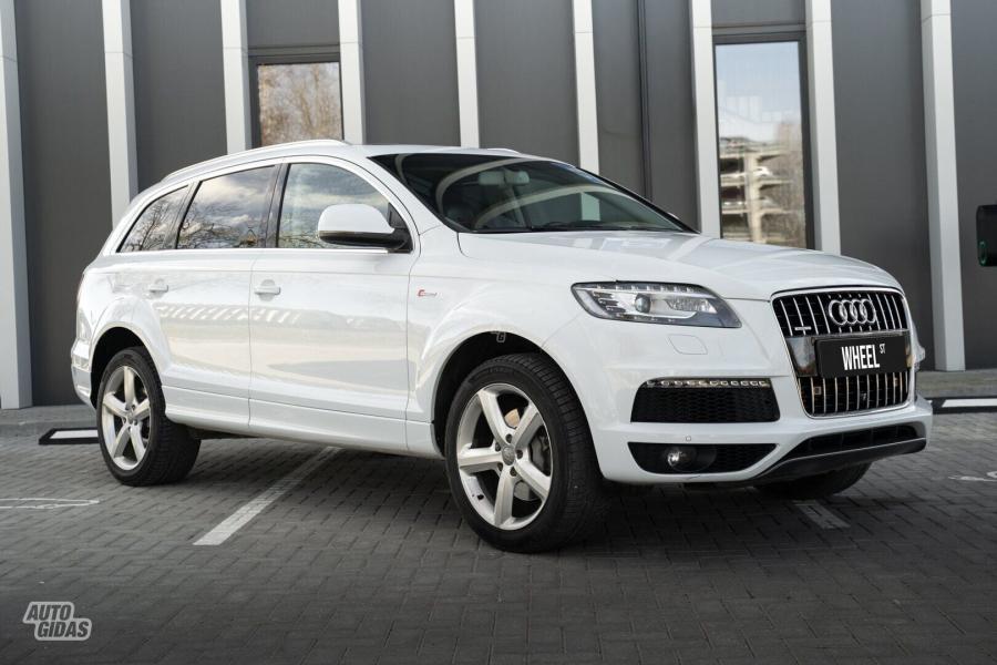 White Audi Q7 2015 in Vilnius, with an engine capacity of 3.00 L and mileage of 87 thousand km for 17500 €, photo 8 on AUTOMOTO.COM.LV