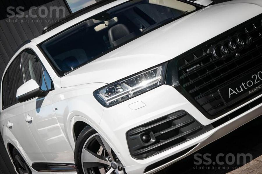 White Audi Q7 2015 in Tukums, with an engine capacity of 3.00 L and mileage of 183 thousand km for 26490 €, photo 4 on AUTOMOTO.COM.LV