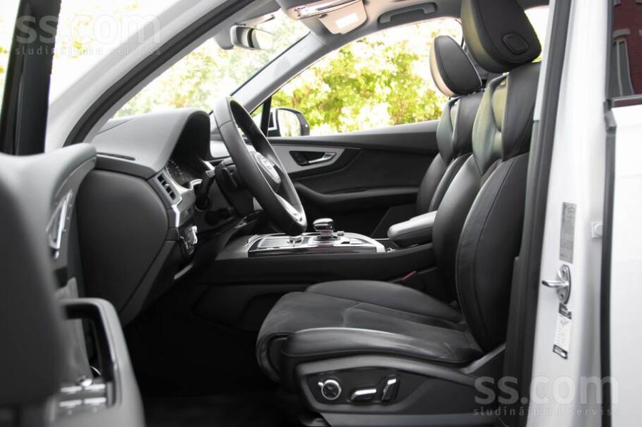 White Audi Q7 2015 in Tukums, with an engine capacity of 3.00 L and mileage of 183 thousand km for 26490 €, photo 11 on AUTOMOTO.COM.LV