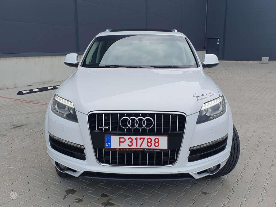 White Audi Q7 2015 in Siauliai, with an engine capacity of 3.00 L and mileage of 225 thousand km for 9350 €, photo 13 on AUTOMOTO.COM.LV
