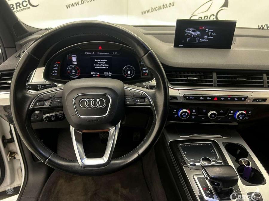 White Audi Q7 2015 in Vilnius, with an engine capacity of 2.97 L and mileage of 227 thousand km for 23900 €, photo 16 on AUTOMOTO.COM.LV