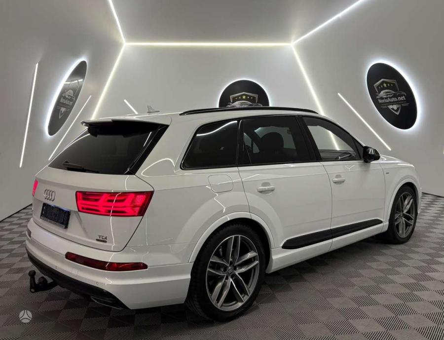 White Audi Q7 2015 in Marijampole, with an engine capacity of 2.97 L and mileage of 214 thousand km for 24750 €, photo 7 on AUTOMOTO.COM.LV