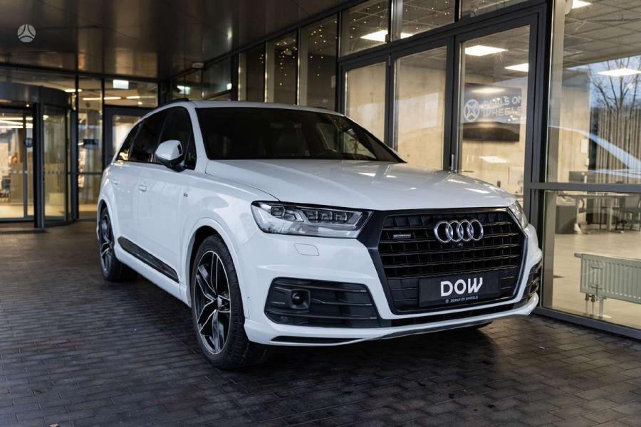 White Audi Q7 2016 in Vilnius, with an engine capacity of 2.97 L and mileage of 194 thousand km for 26900 €, photo 1 on AUTOMOTO.COM.LV