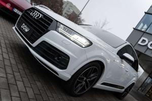 White Audi Q7 2016 in Vilnius, with an engine capacity of 2.97 L and mileage of 194 thousand km for 26900 €, photo 8 on AUTOMOTO.COM.LV