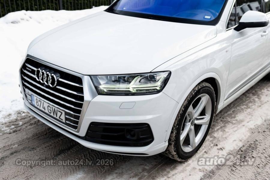 White Audi Q7 2016 in Tallinn, with an engine capacity of 3.00 L and mileage of 190 thousand km for 23900 €, photo 9 on AUTOMOTO.COM.LV