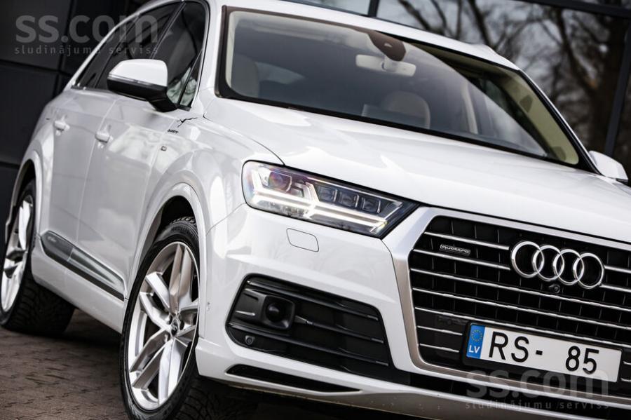 White Audi Q7 2016 in Riga, with an engine capacity of 3.00 L and mileage of 210 thousand km for 28900 €, photo 1 on AUTOMOTO.COM.LV