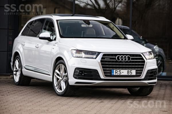 White Audi Q7 2016 in Riga, with an engine capacity of 3.00 L and mileage of 210 thousand km for 28900 €, photo 2 on AUTOMOTO.COM.LV