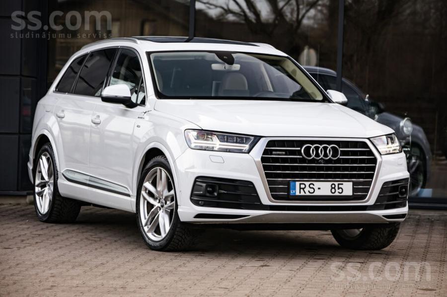White Audi Q7 2016 in Riga, with an engine capacity of 3.00 L and mileage of 210 thousand km for 28900 €, photo 3 on AUTOMOTO.COM.LV