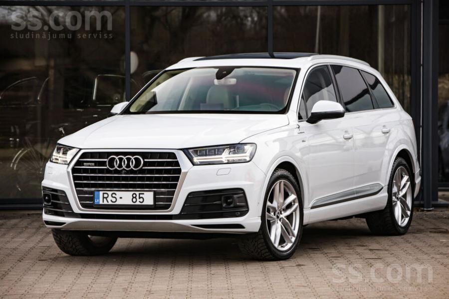 White Audi Q7 2016 in Riga, with an engine capacity of 3.00 L and mileage of 210 thousand km for 28900 €, photo 5 on AUTOMOTO.COM.LV