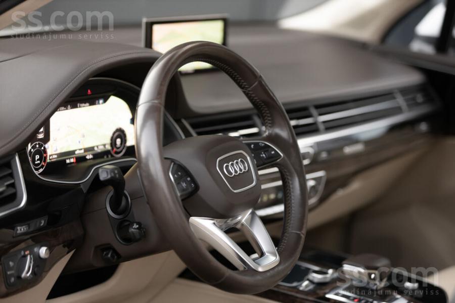 White Audi Q7 2016 in Riga, with an engine capacity of 3.00 L and mileage of 210 thousand km for 28900 €, photo 15 on AUTOMOTO.COM.LV