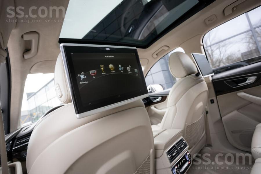 White Audi Q7 2016 in Riga, with an engine capacity of 3.00 L and mileage of 210 thousand km for 28900 €, photo 18 on AUTOMOTO.COM.LV