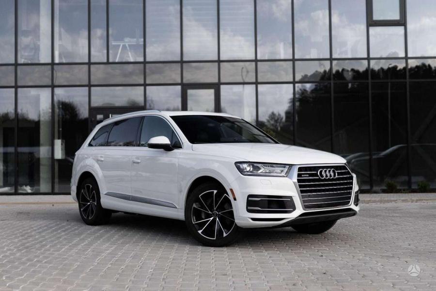 White Audi Q7 2017 in Vilnius, with an engine capacity of 3.00 L and mileage of 128 thousand km for 22900 €, photo 3 on AUTOMOTO.COM.LV