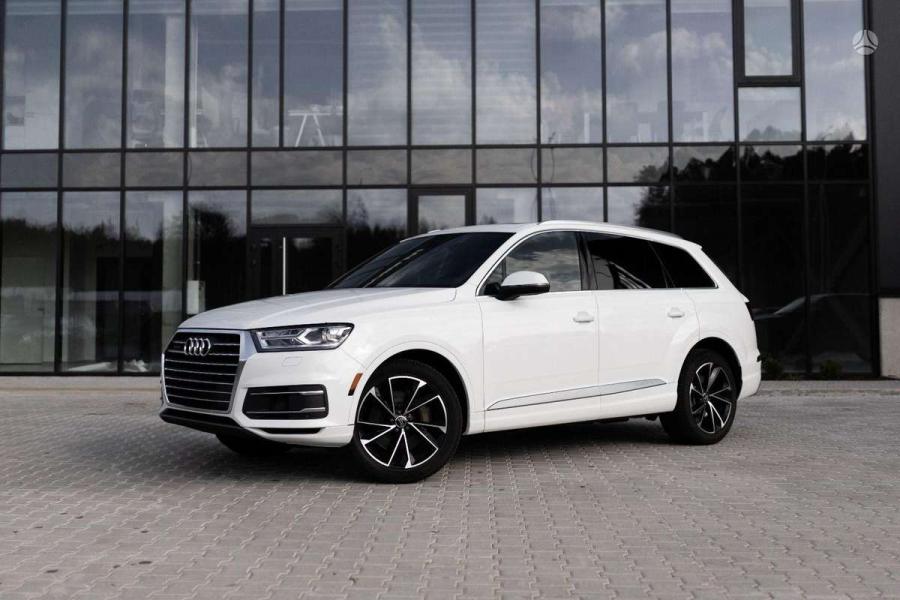 White Audi Q7 2017 in Vilnius, with an engine capacity of 3.00 L and mileage of 128 thousand km for 22900 €, photo 4 on AUTOMOTO.COM.LV