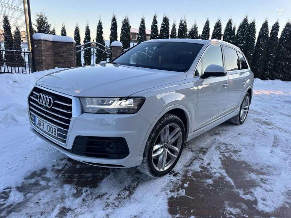 White Audi Q7 2017 in Kaunas, with an engine capacity of 3.00 L and mileage of 180 thousand km for 25000 €, photo 2 on AUTOMOTO.COM.LV