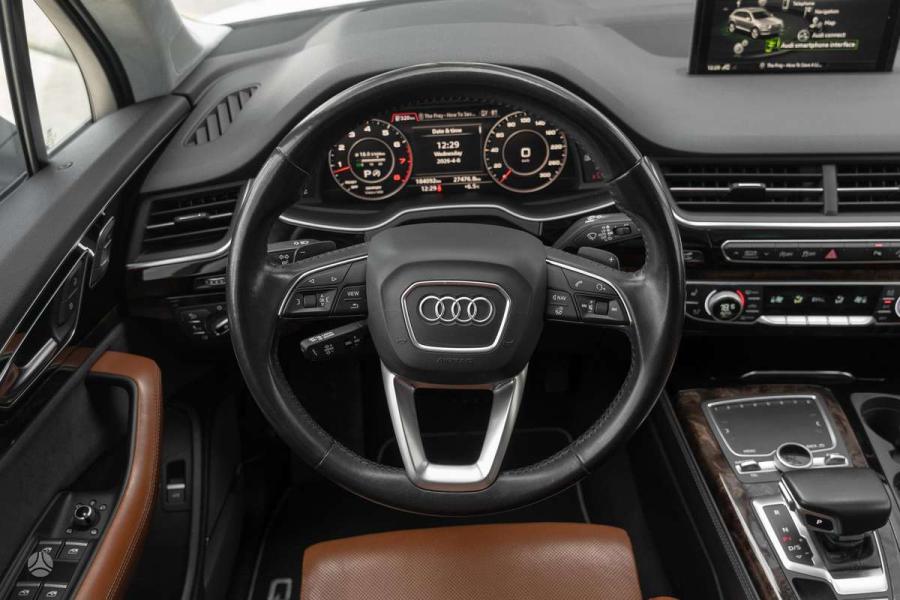 White Audi Q7 2017 in Vilnius, with an engine capacity of 3.00 L and mileage of 185 thousand km for 26400 €, photo 20 on AUTOMOTO.COM.LV