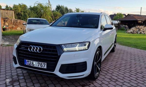 White Audi Q7 2017 in Mazeikiai, with an engine capacity of 2.97 L and mileage of 356 thousand km for 19999 €, photo 1 on AUTOMOTO.COM.LV