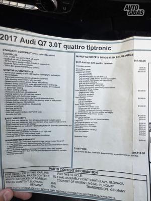 Balts Audi Q7 2017 Viļņa, ar dzinēja tilpumu 3.00 L un nobraukumu 230 tūkst. km par 10900 €, foto 10 vietnē AUTOMOTO.COM.LV